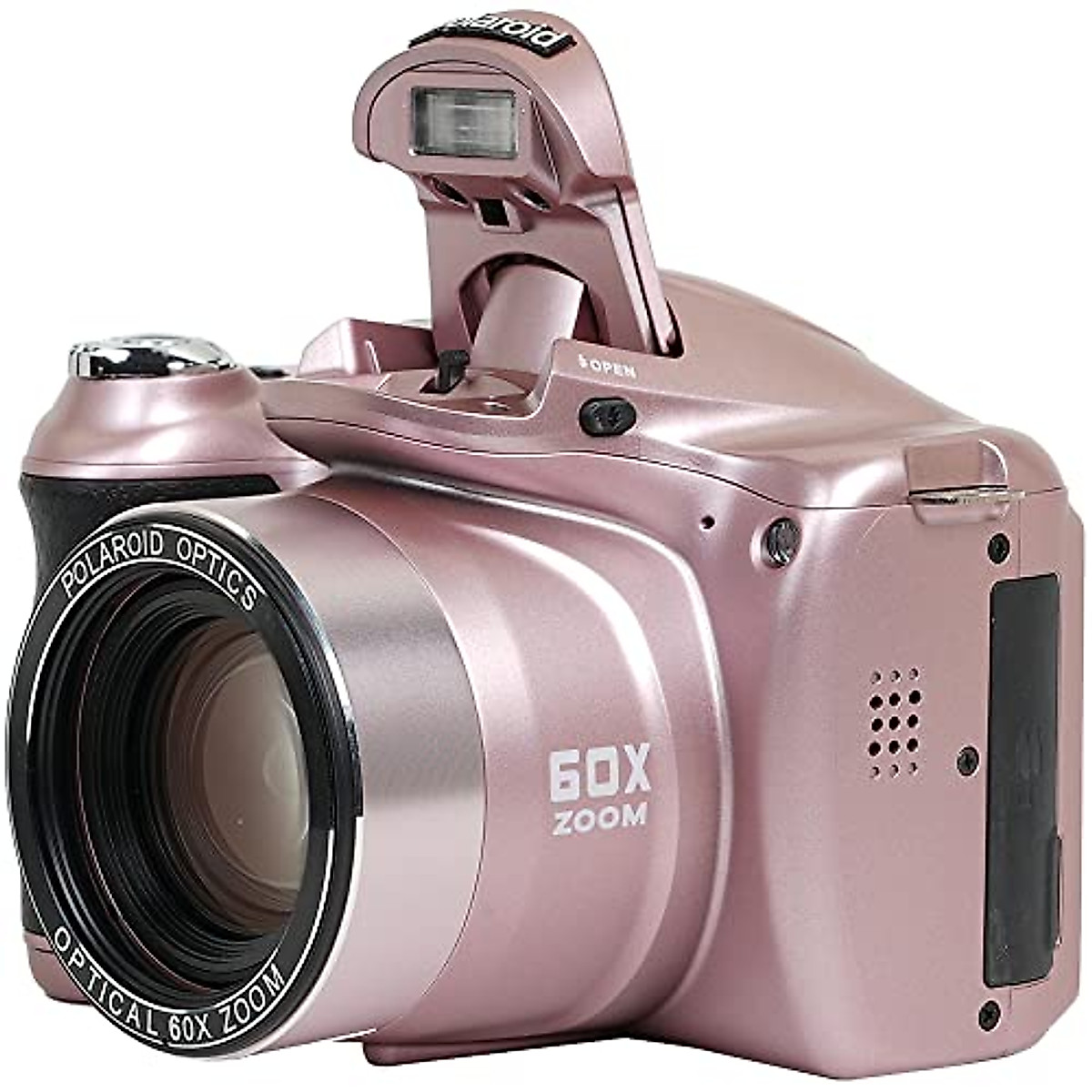 Polaroid IE6035-RG-STK-4 iE6035 18MP 60x Optical Zoom Digital Camera, Rose Gold Bundle with Lexar 32GB Memory Card, Deco Gear Camera Bag, Lens Blower, Lens Pen, 12inch Tripod & More
