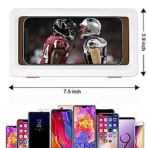 Shower Phone Holder Waterproof Phone Holder Shower Phone Case,Wall Case for Phone Shower Phone Mount,Suitable for Shower Bathroom Bathtub Kitchen(White)