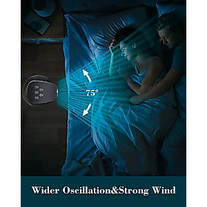 Uthfy Electric Standing Tower Fan,34'' Oscillating Tower Fan with Remote, Floor Fan for Bedroom Office and Home,Quiet Cooling Fan,Portable Bladeless Tower Fan with LED Display,Black