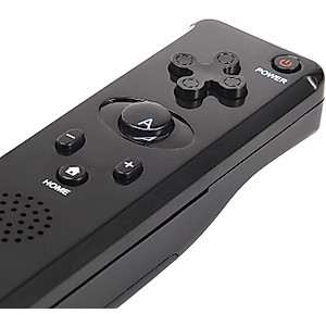 LUXMO PREMIUM 2 in 1 Wii Nunchuck Controller with Motion Plus 2 Packs,Wii Remote Controllers Replacement Remote Game Controller for Wii Wii U Console w/Wrist Strap (Black)