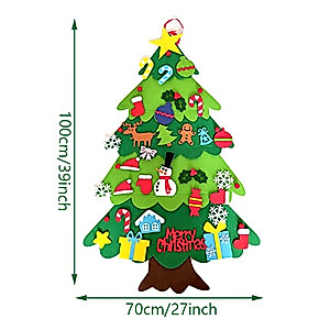 AIRCA DIY Felt Christmas Tree Christmas Decoration for Home Navidad 2022 New Year Christmas Ornaments Santa Claus Xmas Kids Gifts