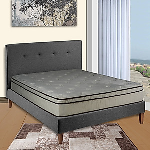 Continental Sleep Victoria Queen Mattress Set With 11" Euro Top Orthopedic Mattress & Box Spring - Cozy Teddy Bear Fabric