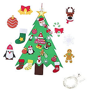 TOYANDONA Felt Christmas Tree Toddler Gift Kids Suit Blush Decor Childrens Nativity Set for Kids Felt Xmas Tree Ornament Xmas Party Favor Xmas Decorations Christmas Wall Hanging Without 3d