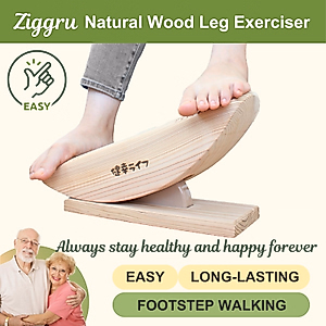 Kenko Life Ziggru Wood Leg Exerciser While Sitting for Seniors | Japanese Wooden Low Impact Exercise Equipment, Non Electric, Non Motorised, Rehabilitation, Physical Activity Elderly Over 80 Over 70