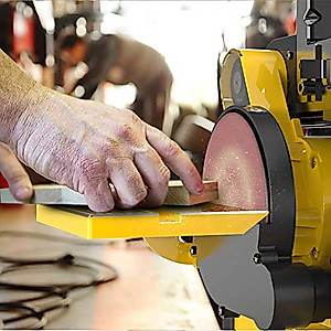 Woodskil 4.3A Belt Sander, 4 x 36 in. Belt & 6 in. Disc Sander, Double Dust Exhaust Port, Steel Base, 2Pcs Sandpapers Included