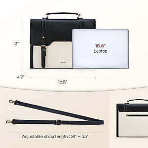 Missnine Laptop Bag 15.6 inch Canvas Messenger Bag for Women Professional Work Bag Shoulder Bag
