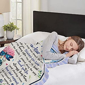 Sister in Law Gifts Blanket Gifts for Sister in Law Bonus Sister Gifts for Birthday Christmas Wedding Engagement, Throw Blankets Flannel Fleece Soft Warm Cozy for Bed Sofa Couch 50”x60”