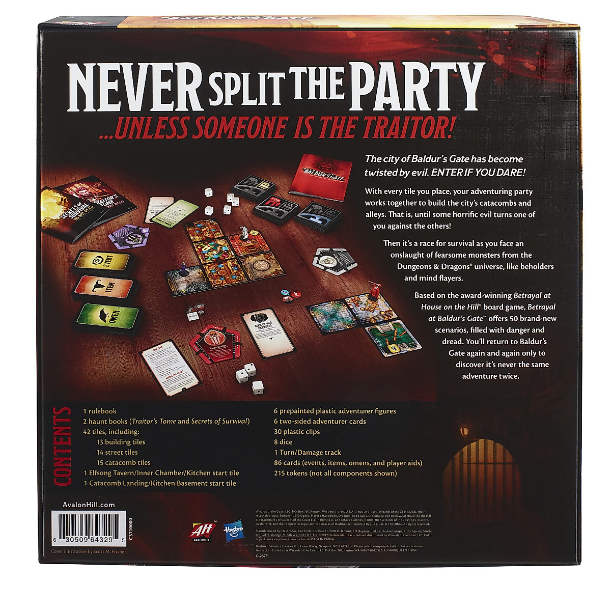 Avalon Hill Hasbro Gaming Betrayal at Baldur's Gate Modular Board Hidden Traitor Game,Ages 12 and Up,D&D,Based on Betrayal at House on The Hill