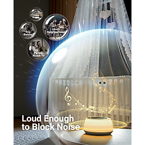 Jack & Rose White Noise Machine Baby, Baby Sound Machine Kids with Night Light, Portable White Noise Machine for Sleeping