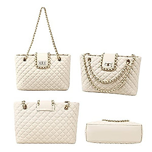 Beatfull Luxury Quilted Tote Bag for Women Designer Chain Shoulder Purse Soft Leather Travel Handbag Large Crossbody bags