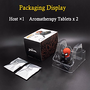 Car Air Fresheners, Cute Cartoon Hero Pilot Vent Clip Interior Accessories, Rotating Propeller Automotive Air Outlet Fan Creative Car Perfume Decoration