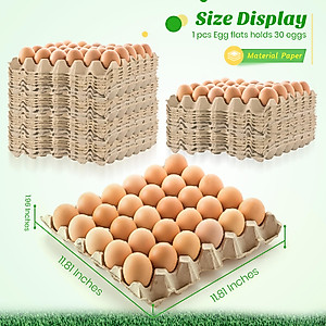 Estune 120 Pack Egg Cartons Crates Bulk 30 Cell Pulp Fiber Egg Flats Reusable Stackable Cardboard Chicken Egg Tray for Home Storing Packing Roach Colony Soundproofing