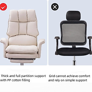 Ergonomic Reclining Office Chair with Footrest Heavy Duty Office Chair - Give Your Back The Comfort and Support It Deserves Office Chair with Built-in Footrest Reclining Duty Office Chair (Black)