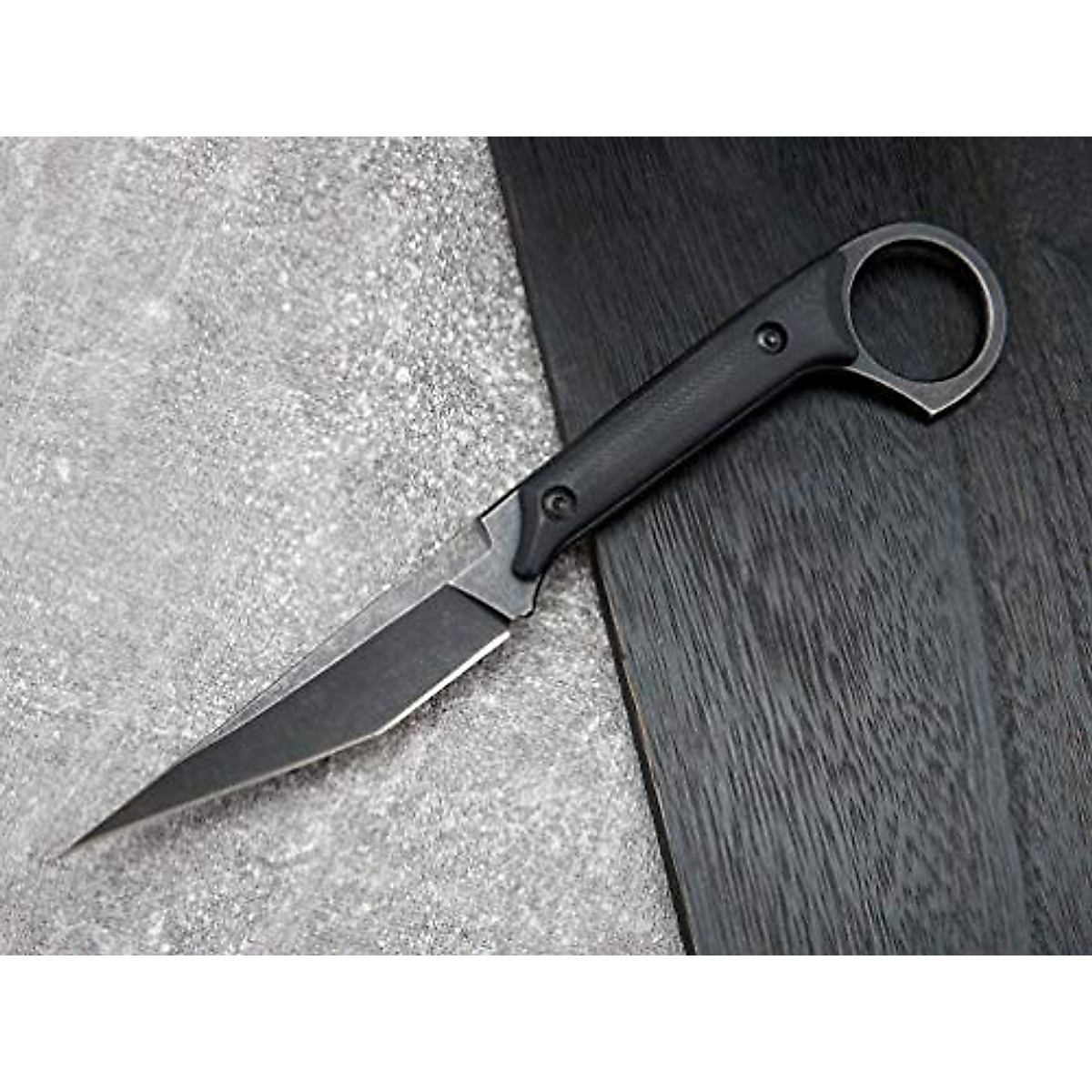 Ccanku C1140 Fixed Blade Claw Knife,D2 Blade G10 Handle EDC Tool Utility Knife for Outdoor, Survival, Hiking, Camping(Black)