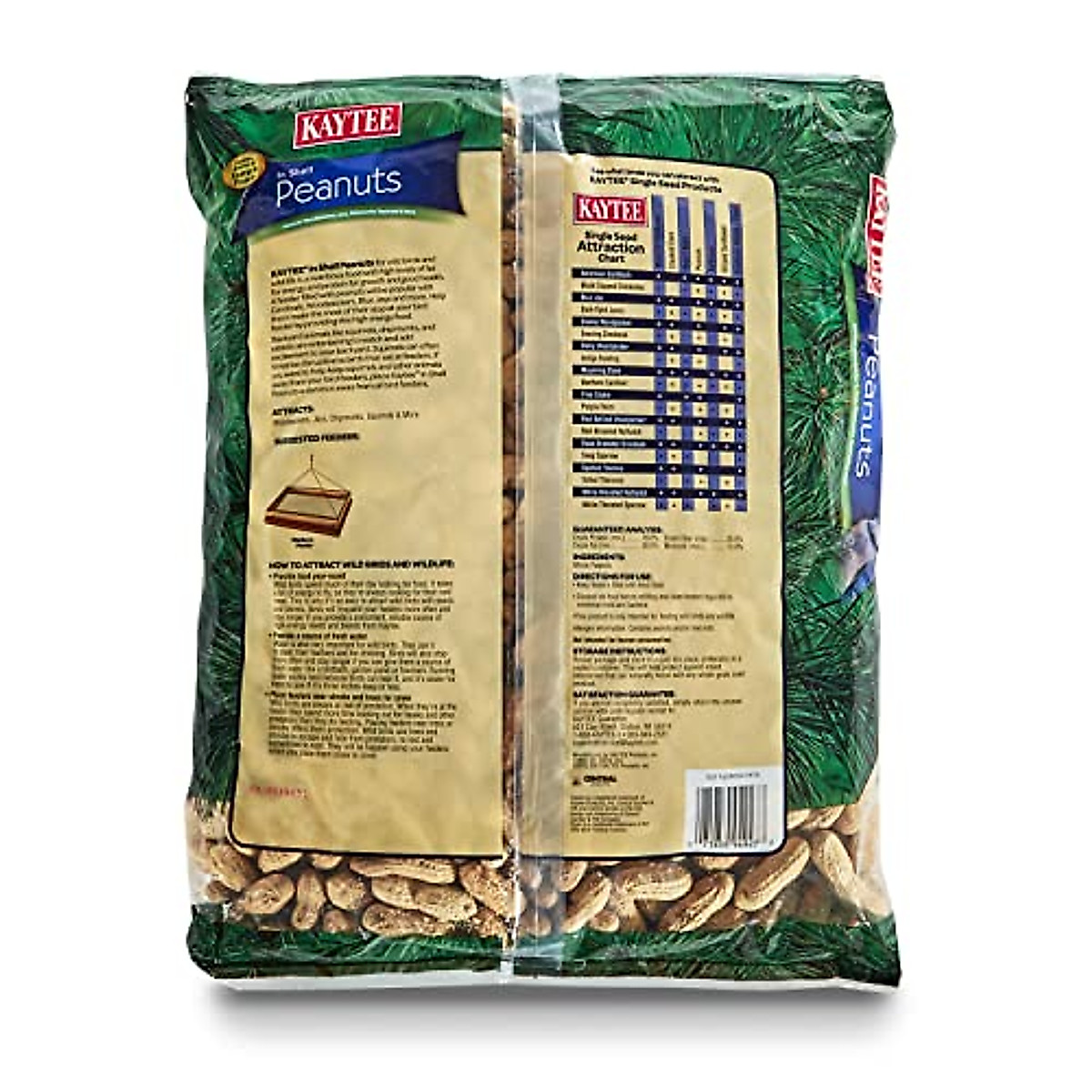 Kaytee Peanuts in Shell for Squirrels, Woodpeckers, Nuthatches, Jays, Towhees, Cardinals, Indigo Buntings, and Other Wild Birds, 5 Pound