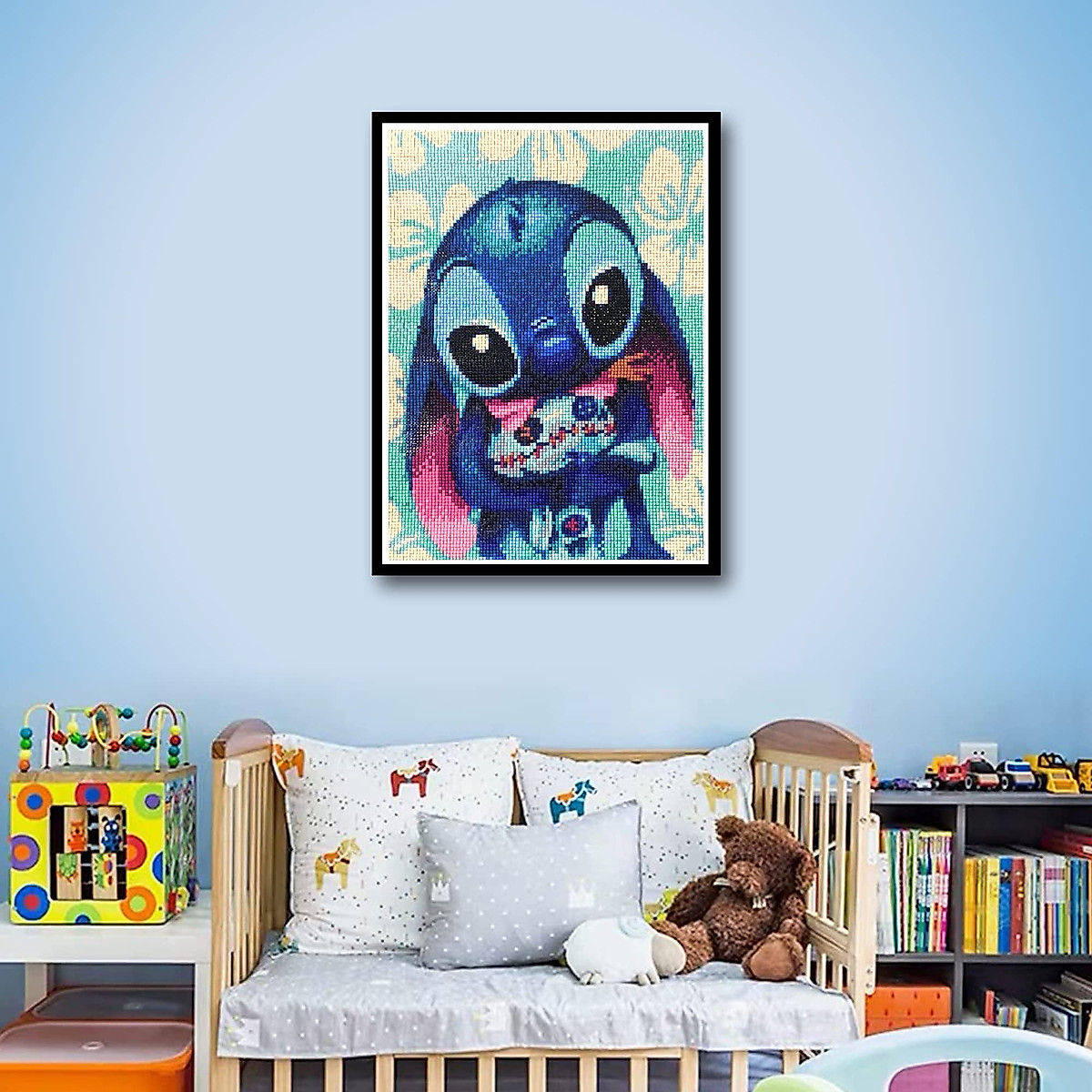 Diamond Painting Kits for Adults, DIY 5D Square Full Drill Art Perfect for Relaxation and Home Wall D¨¦cor (Stitch, 12x16inch)