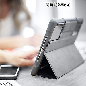 STM Dux Plus Duo Ultra-Protective Case for Apple iPad 9th/8th/7th Gen - Polycarbonate & Rubber Bracket, Clear Back, Water-Resistant, Magnetic Closure, Auto Wake/Sleep, Apple Pencil Holder - Black