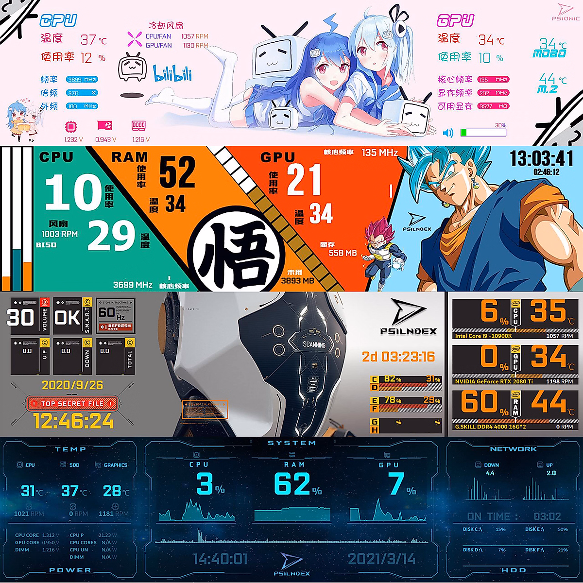 Vastarry 5.5 inch Monitor, Suitable for AIDA64 Hardware Monitor Panel Monitor, Dynamic Computer case Light Board, Computer Hardware Health Monitor Panel, DIY Music Spectrum.