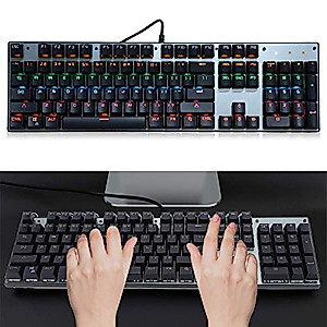 Demeras Keyboard Replacement Computer Accessory Comfortable Mechanical Keyboard Durable Rugged Stable Gaming Keyboard 04 Key Keyboard for Laptop for PC for Gaming