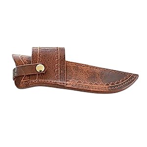 Coast Leathers Custom Leather Sheath for Buck 120 General Knife with Water Buffalo Antique Brown Leather | Cross Draw Knife Holder Fits Right or Left-Hand Side | Knife not Included Sheath Only
