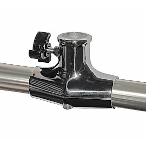 TAYLOR MADE PRODUCTS Taylor Made Boat Flag Pole Socket Rail Mount, Stainless Steel for 1/8" to 1-1/4" Rails, 1" Flag Staff with Thumb Screw, Adjustable to Any Angle, Perpendicular Mount - 974