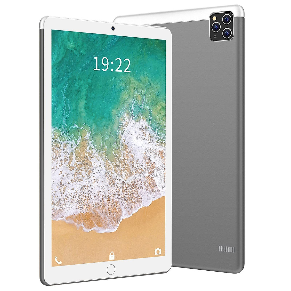 Tablet 10.1Inch Android 8.1 3G Phone Tablets with 16GB Storage Dual Sim Card 2MP Camera WiFi Bluetooth GPS Quad Core HD Touchscreen Support 3G Phone Compatible with Ipads Tablets (Silver, One Size)