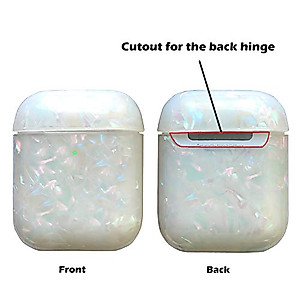 J.west 2019 Newest AirPods Case, Macaron Color Cute Sparkle Glitter Pretty Design Bling AirPods Soft TPU Protective Case Accessories Kit Compatiable with Apple AirPods 1st/2nd Charging Case Colorful
