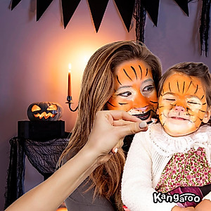 Kangaroo Halloween Super Family Makeup Kit: Professional SFX Face Painting & Body Paint for Zombie Cosplay, Injuries, & Blood Effects