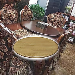 Generic 30in 40in Lazy Susan Turntable Wood Dining Table Serving Tray For Kitchen Eazy To Share Food, Oversized Tabletop Swivel Plate, 360°, Easy To Clean, Silent (Color : Rustic, Size : 80 cm (30 i
