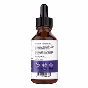 Ultra6 Nutrition Melatonin Drops with Valerian Root - Liquid Melatonin Sleeping Supplement with 5 HTP & Passion Flower - A Liquid Sleep Aid Strength Blend for Adults