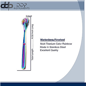 DDP Wartenberg Pin Wheel Pinwheel Double Head Diagnostic Multi Color Rainbow