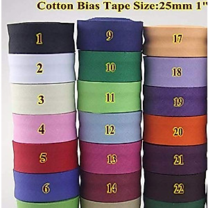 Mangocore Cotton Bias bindnig Tape,Size: 25mm, Width:1",2.5cm,30yds, DIY Garment Accessories wholesales (White)