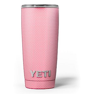 Design Skinz The Pink and White Micro Dot Pattern - Skin Decal Vinyl Wrap Kit Compatible with The Yeti Rambler Cooler Tumbler Cups