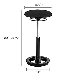 Safco Products Twixt Active Seating, Black