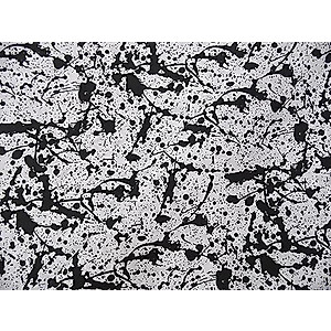 8 Yard Lot Fabric 100% Quilting Cotton Hipster Splatter Black White Abstract T50