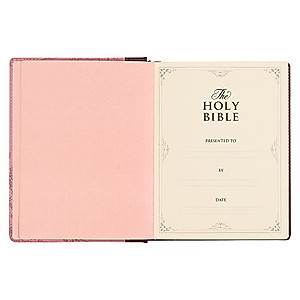 KJV Holy Bible, Note-taking Bible, Faux Leather Hardcover - King James Version, Brown/Pink