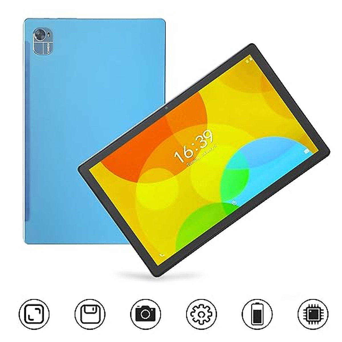 Honio HD Tablet, Office Tablet 10.1 Inch 12GB 256GB Memory Octacore CPU Dual Card Slots (US Plug)