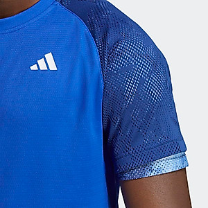 adidas Melbourne Tennis Heat.RDY Raglan Tee Men's, Blue, Size M