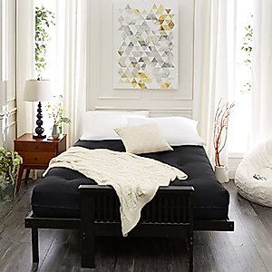 Trupedic Poly Solid Futon Mattress, 6-inch, Black