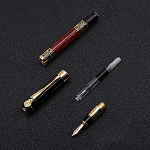 Ancolo Personalized Fountain Pen- Quality Pen Custom Engraved your own Name, Slogan,Logo,Company Team Name, Perfect for Writer, professor, Calligrapher, students-Metal Body Black ink Perfect for Bank