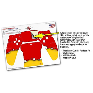 WraptorSkinz Skin Wrap compatible with Sony PS5 DualSense Controller Ripped Colors Red Yellow (CONTROLLER NOT INCLUDED)