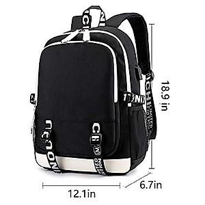 WZCSLM backpack,Travel Business Anti Theft Slim Durable Laptops Backpack with Audio Cable USB Charging Port (black)