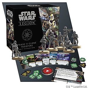 Star Wars: Legion Phase II Clone Troopers Unit Expansion - Unleash Elite Corps! Tabletop Miniatures Strategy Game for Kids and Adults, Ages 14+, 2 Players, 3 Hour Playtime, Made by Atomic Mass Games