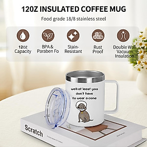 WFSJRED Get Well Gifts for Women 12 oz Insulated Mug for Coffee Mug with Leak-Resistant closeable hot lid for hot Drinks with Handle (well at)