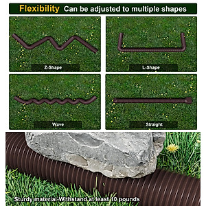 Ogutter Rain Gutter Downspout Extensions, Downspout Extender for Rainwater Drainage Flexible, Down Spout Drain Extension Pipe and Extendable from 21 to 66 Inches (2 Pack, Brown)