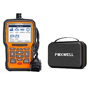 FOXWELL NT510 Elite OBD2 Scanner fit for Land Rover Jaguar Bundle with OBDII Diagnostic Box, All System, All Reset Service, ABS Auto Bleed, Bidirectional/Active Test, Car Code Scanner/Code Reader