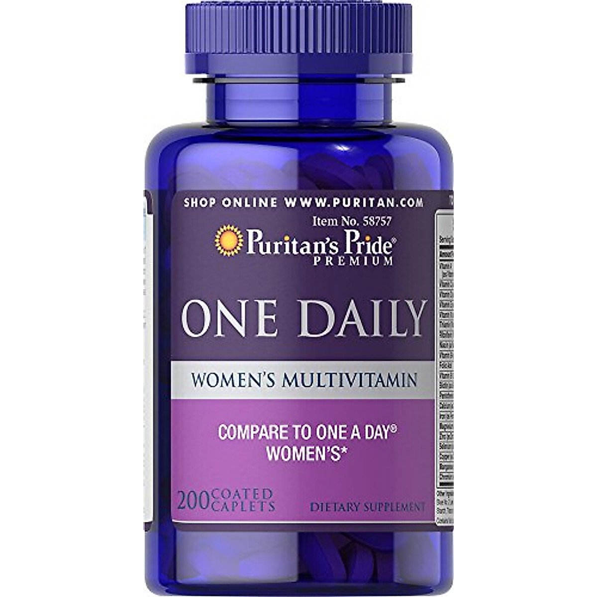 Puritans Pride One Daily Women's Multivitamin with Zinc, Supports Immune Health, 200 Count
