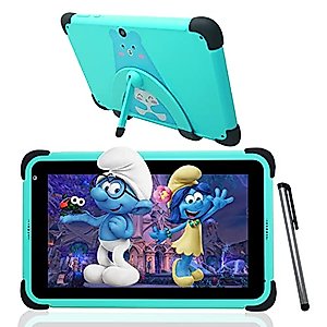 weelikeit Kids Tablet 7 inch Android 11, Learning Tablet for Children, 2GB + 32GB Toddler Tablets with YouTube, Netflix, WiFi 6, Bluetooth 5.0, Dual Camera, Shockproof Case, Stand, Stylus(Green)