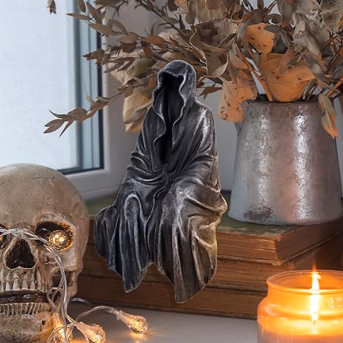 SHOWFEICAT Resin Tabletop Gothic Decor Sitting Statue, Resin Statue Gothic Decor, Fits On Sturdy Shelf and Has A Cool Mystic Look 5.1 Inch