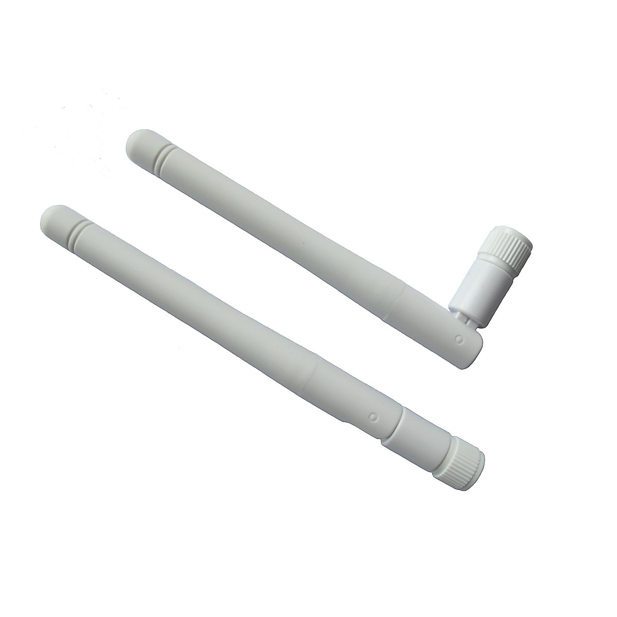 bestkong 2 Pcs 2.4GHz 3dBi Omni WiFi SMA Male Antenna White Color for Wireless Router 11cm